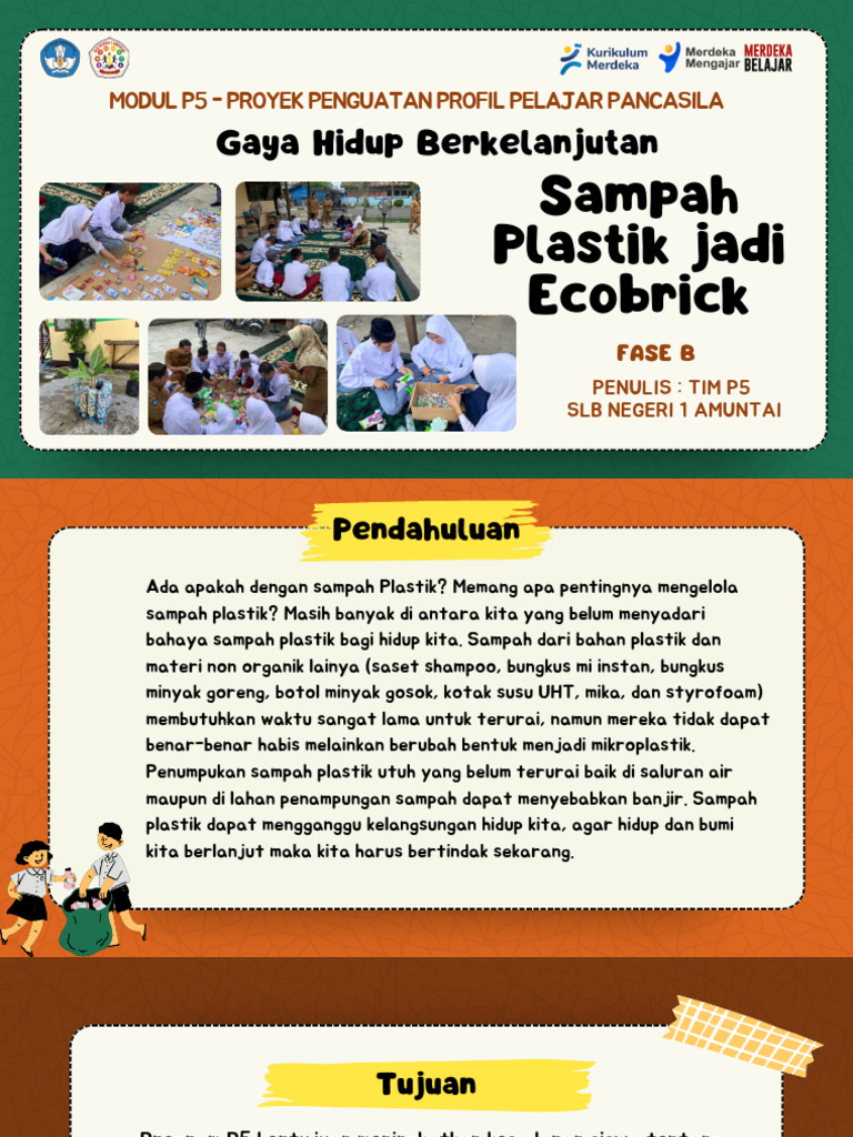 Modul Projek - Sampah Plastik Jadi Ecobrick - Fase D | PDF