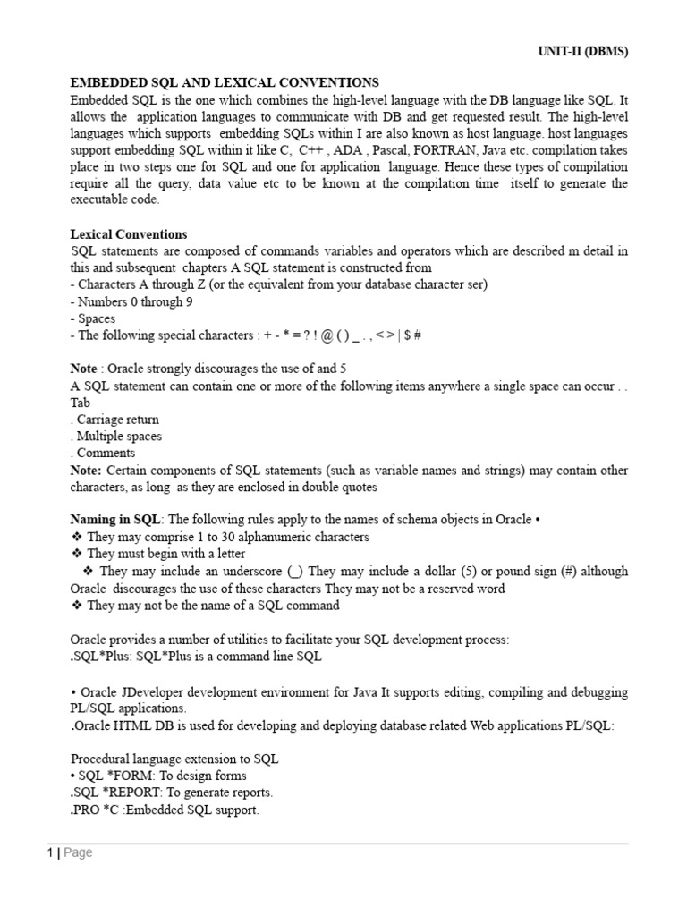 II DCME DBMS Unit-2 | PDF | Sql | Databases