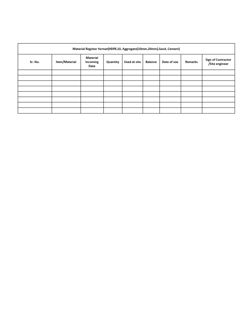 Register Format 01 | PDF | Composite Material | Structural Engineering
