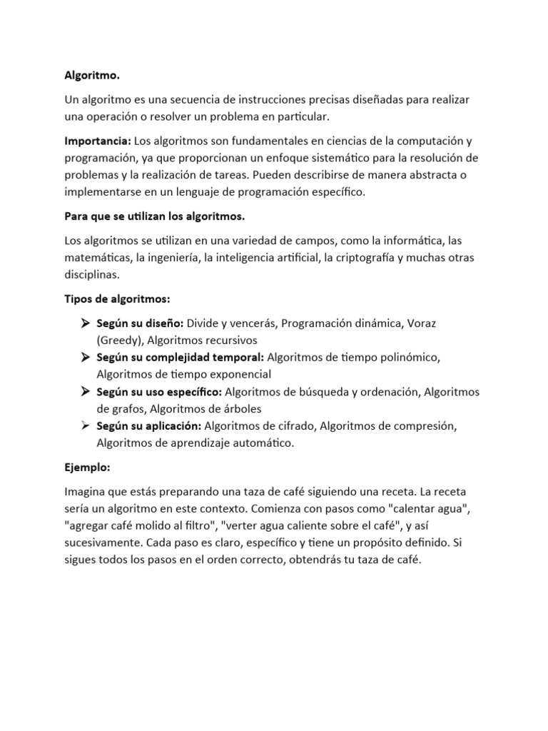 Algoritmo Tarea Numero 3 | PDF | Algoritmos | Programación de computadoras