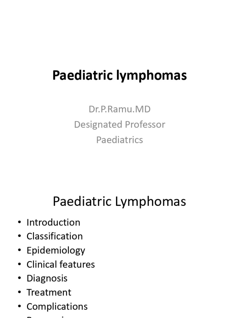 Paediatric Lymphomas | PDF | Lymphoma | Lymphocyte