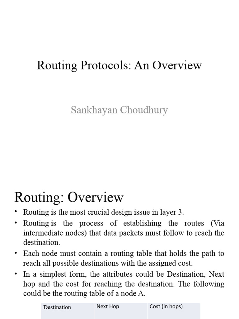 Routing Protocols Overview | PDF | Routing | Computer Networking Routing Protocols Overview | PDF | Routing | Computer Networking