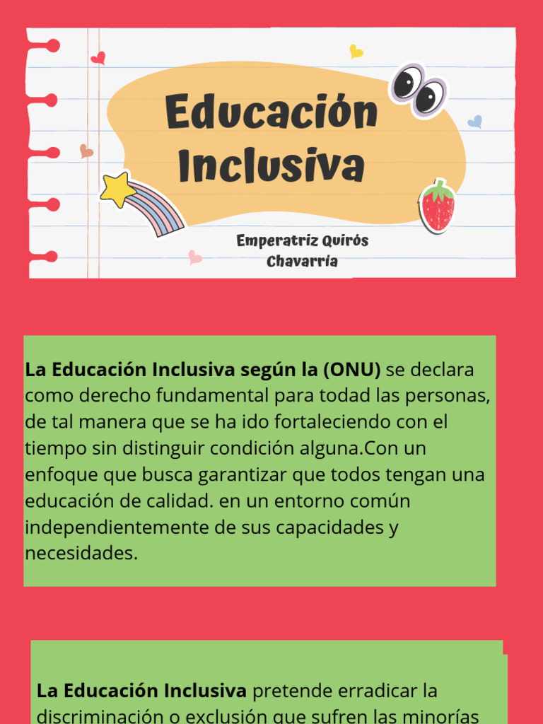 Educación Inclusiva | PDF | Inclusión (Educación) | Discriminación