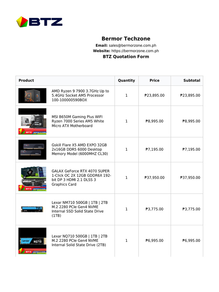 Doming PC Build v1 | PDF