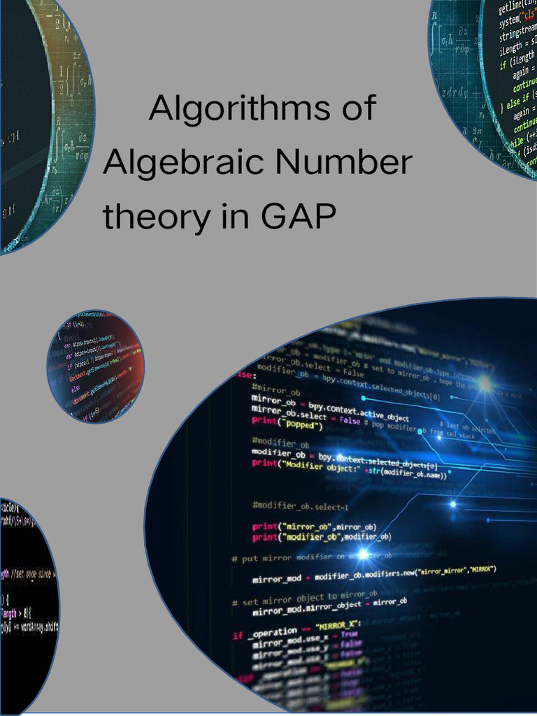 Algebraic Number Theory in GAP Final-1 | PDF | Prime Number | Factorization