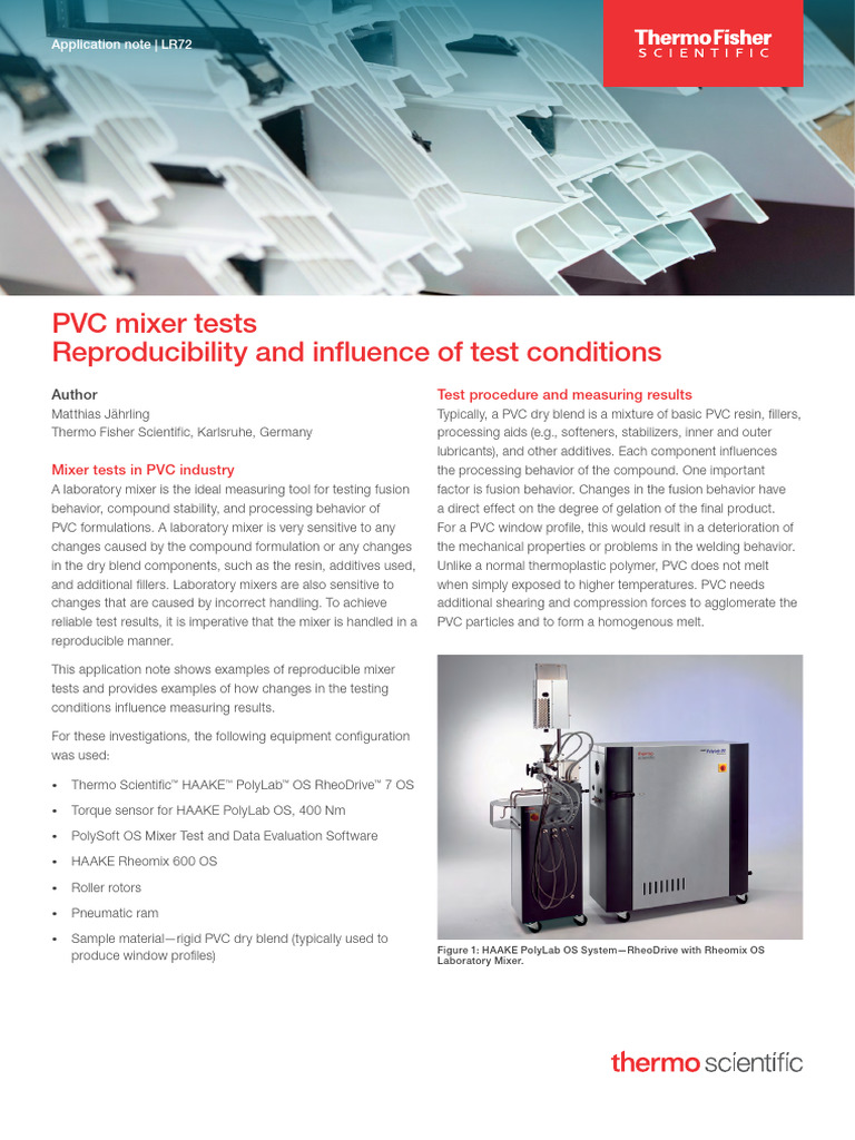 TFS-Assets CAD Application-Notes LR72-e PVC Mixer Tests | PDF ...