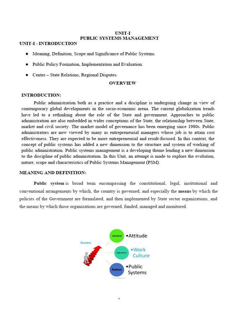 PSM Unit 1 | PDF | Taxes | Policy