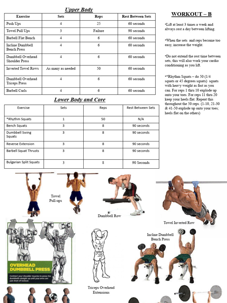 Off Season Strength Workout - B | PDF | Strength Training | Physical Exercise