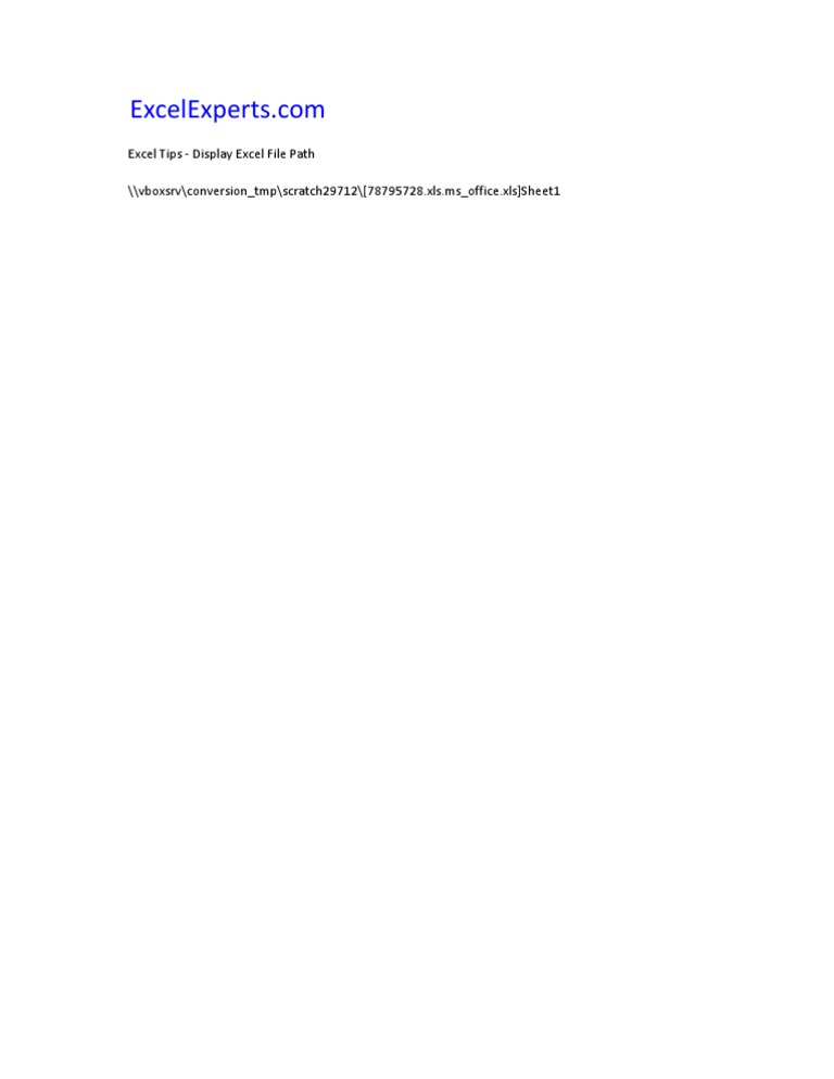 Display Excel File Path | PDF | Teaching Methods & Materials