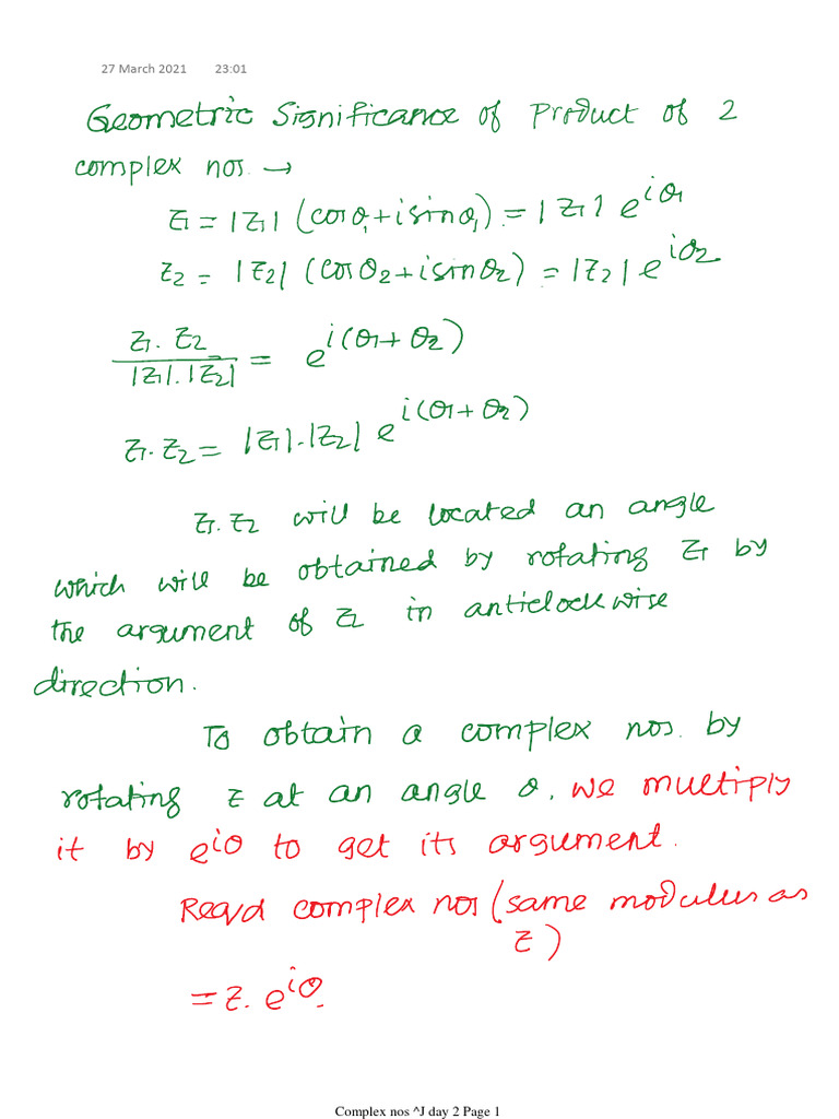 Complex Nos Day 2 Samprit | PDF