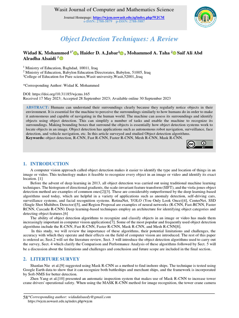 Object Detection Techniques A Review Pdf Image Segmentation 8814