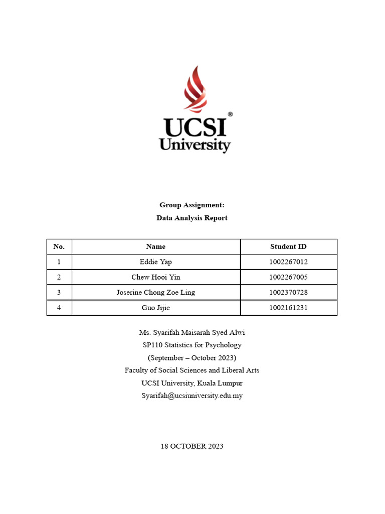 Data Analysis Report | PDF | Cronbach's Alpha | Internal Consistency