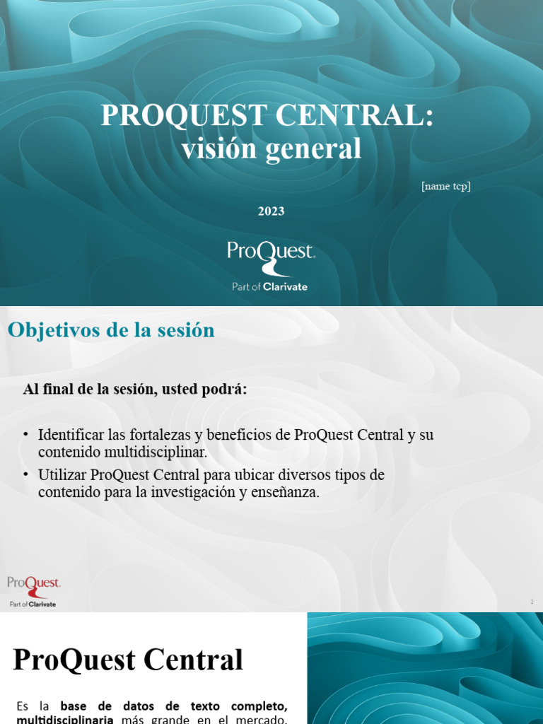 2r - 2. Proquest Central - Visión General | PDF | Ciencias de la ...