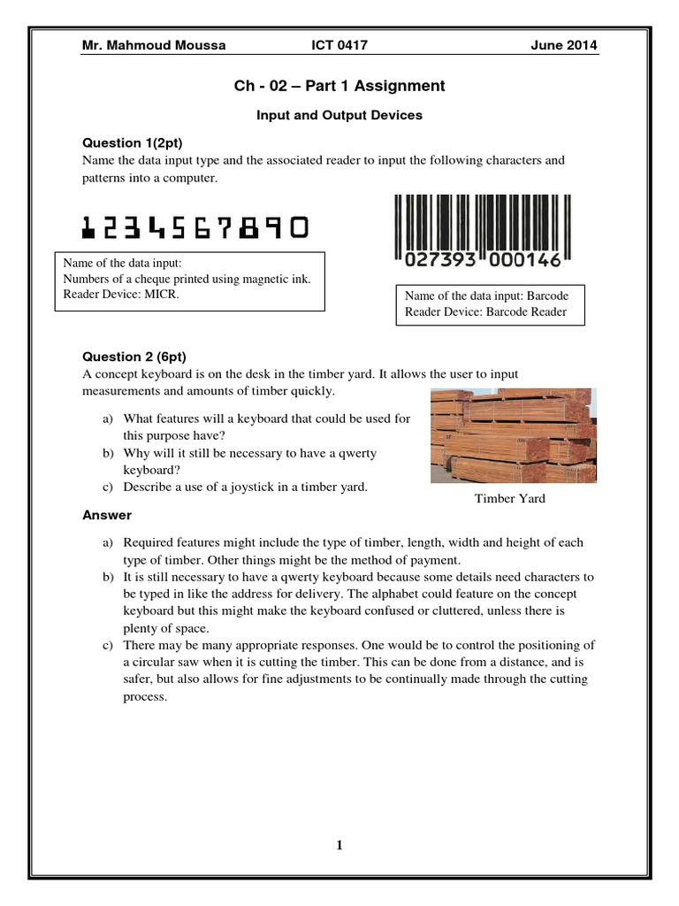 CH 02 Part 01 Assignment Answers | PDF | Optical Character Recognition | Computing