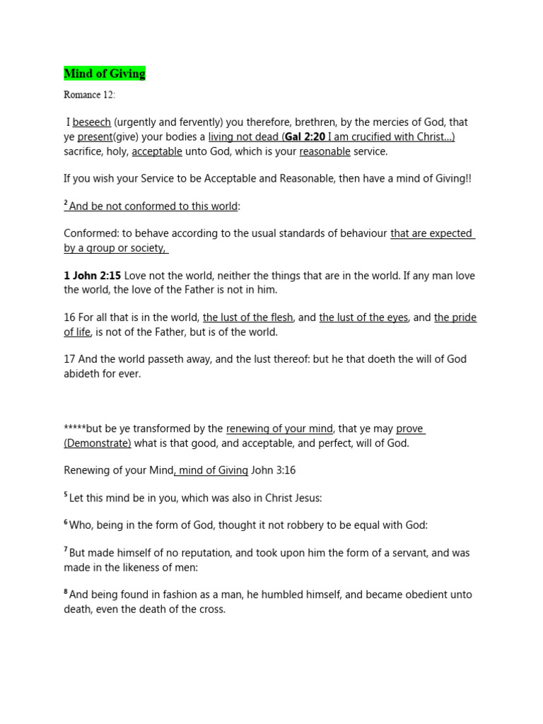 When Do You Start To Give | PDF | Jesus | Wisdom