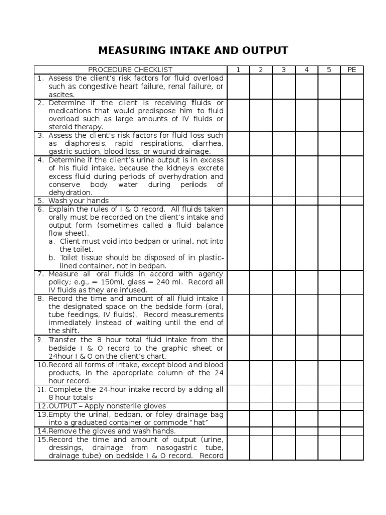 Measuring Intake and Output | PDF | Business