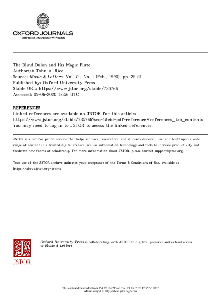 The Blind DÃ Lon and His Magic Flute | PDF | Wolfgang Amadeus Mozart ...