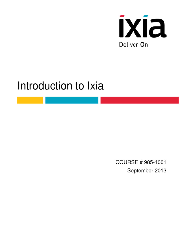 Intro To Ixia - September - 2013 | PDF | Computing | Computer Science