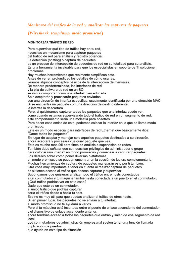 3_Monitoreo del tráfico de la red y analizar las capturas de paquetes ...