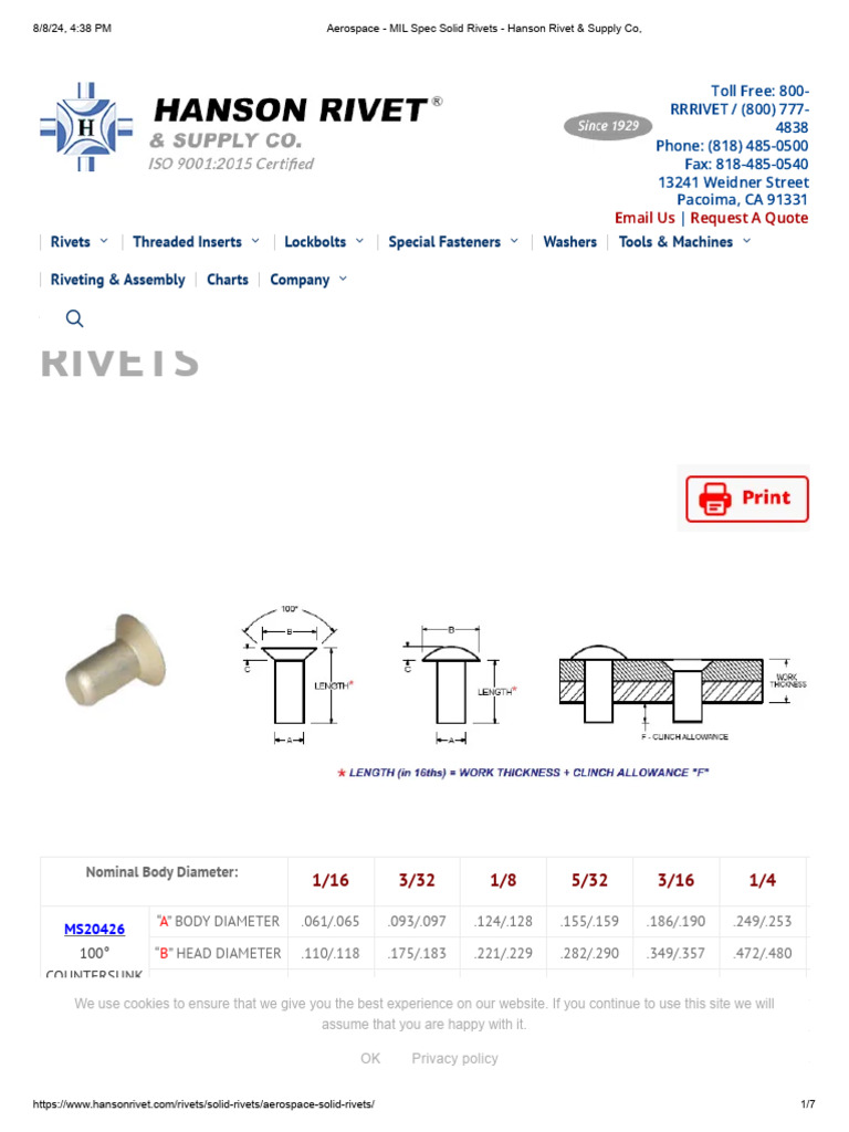 Hanson Rivet - Design Guide | PDF | Rivet | Stainless Steel