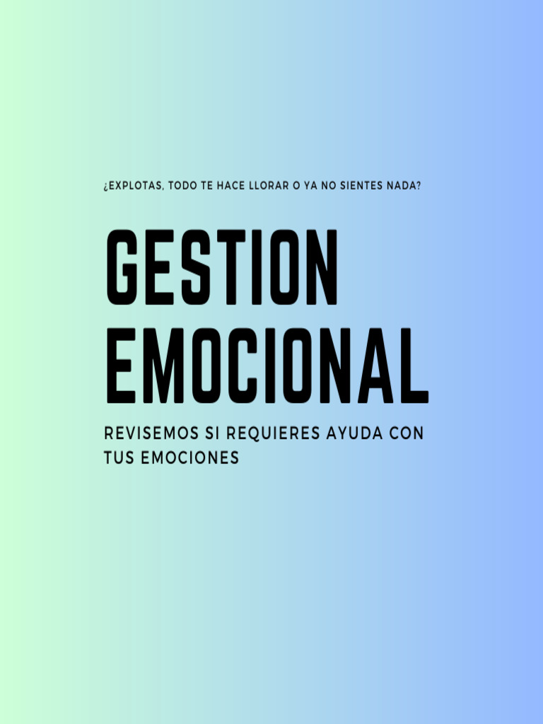 Gestión Emocional | PDF | Las emociones | Neurociencia