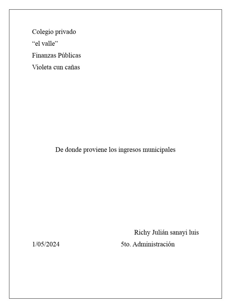 Colegio Privado JNBV | PDF | Presupuesto | Impuestos