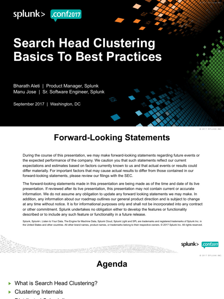 Search Head Clustering Basics To Best Practices | PDF | Computer Cluster | Replication (Computing)