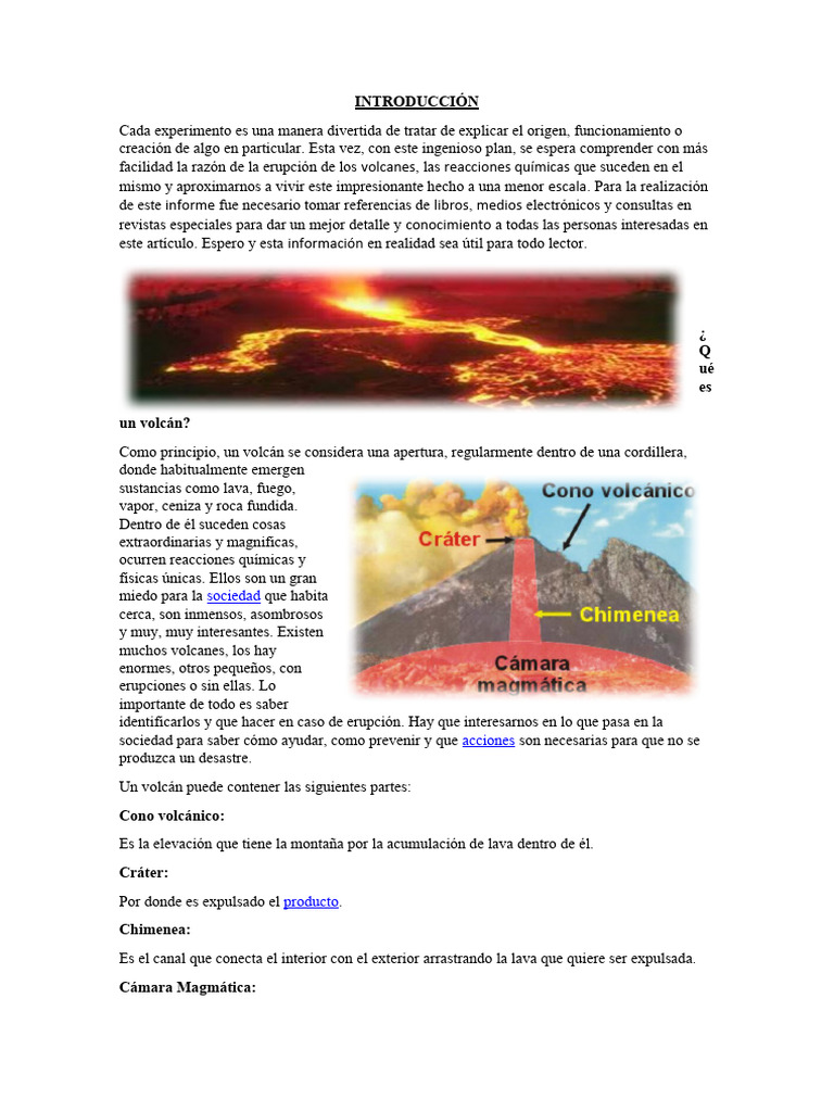 Proyecto de Ciencias Volcan | PDF | Volcán | Tipos de erupciones volcánicas
