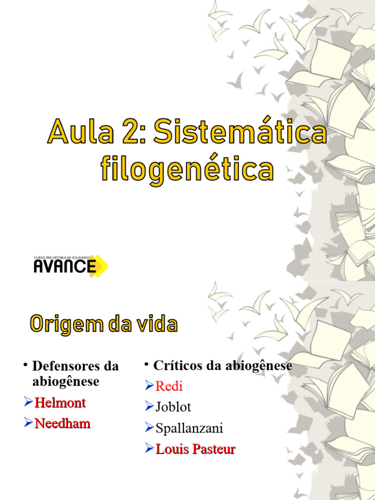 Aula 2 - Sistemática Filogenética | PDF
