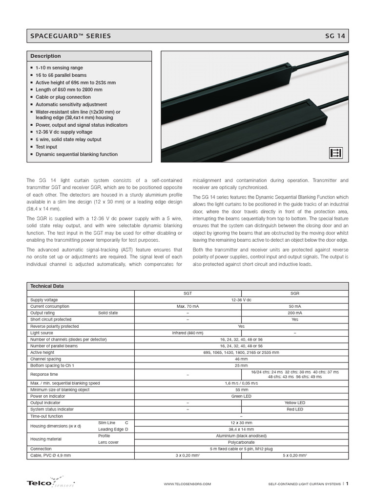 SG 14 Data Sheet EN | PDF | Power Supply | Relay