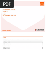 Cambridge O Level Physics Syllabus | PDF | Force | Acceleration