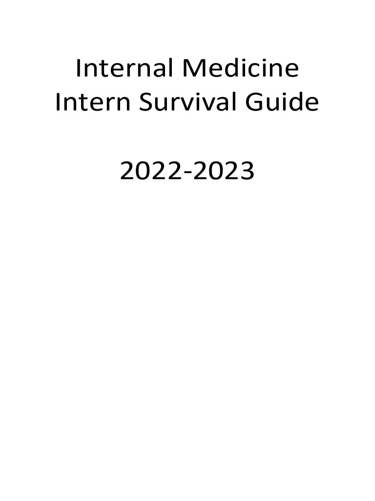 Intern Survival Guide 2022 2023 | PDF | Electrocardiography | Clinical ...