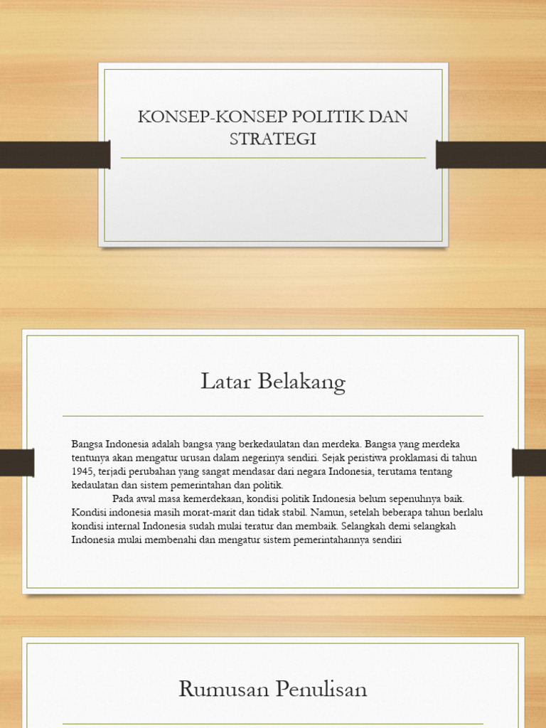 Konsep Politik dan Strategi Indonesia | PDF