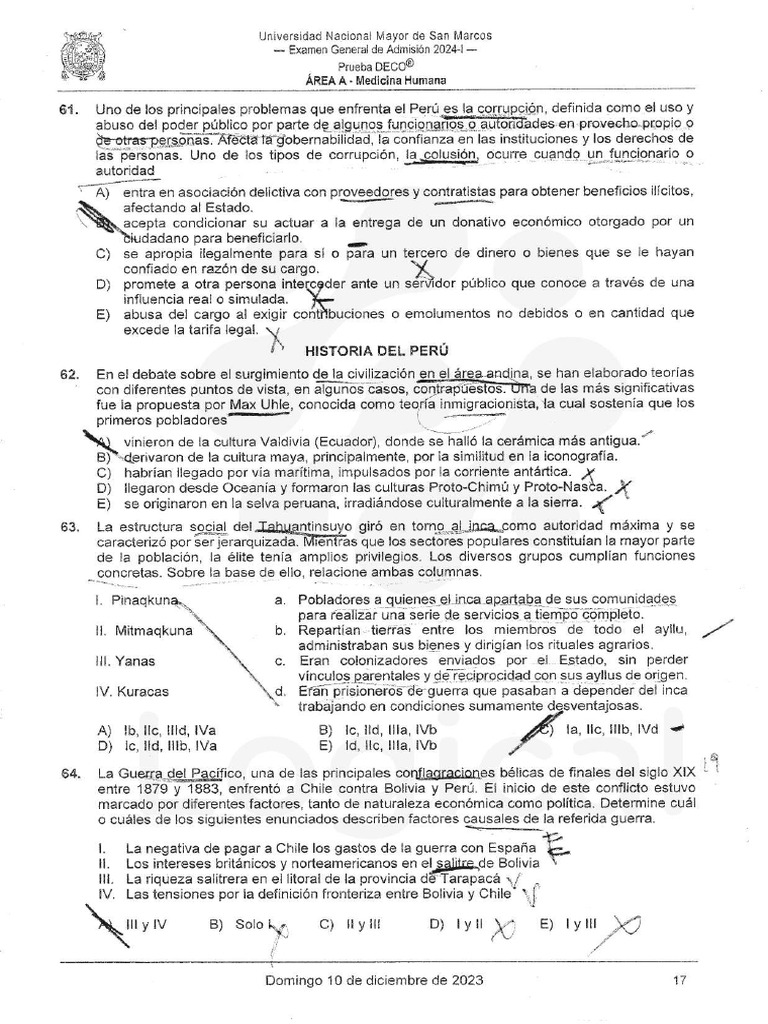 ADMISION SAN MARCOS MEDICINA HUMANA 2024 - I - Page-0019 | PDF
