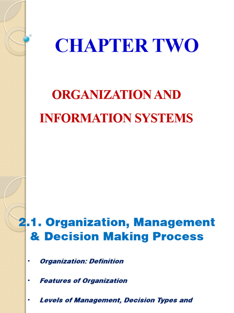 BIS CH 2 | PDF | Information System | Decision Support System