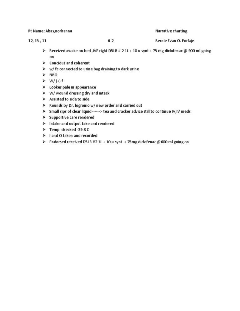 Narrative Charting | PDF