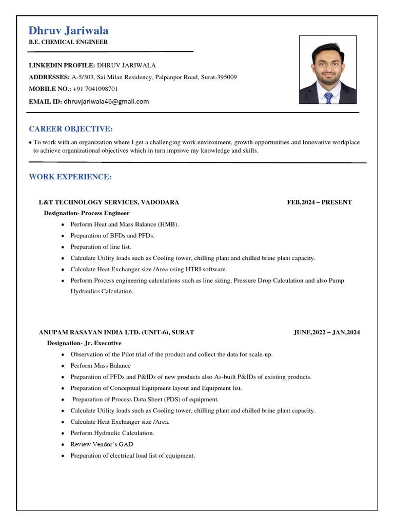 Dhruv Jariwala Resume | PDF | Engineering