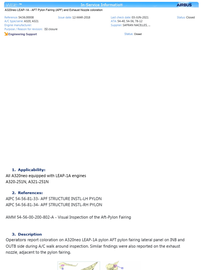 A320neo LEAP-1A - AFT Pylon Fairing (APF) and Exhaust Nozzle Coloration | PDF | Exhaust Gas | Gases