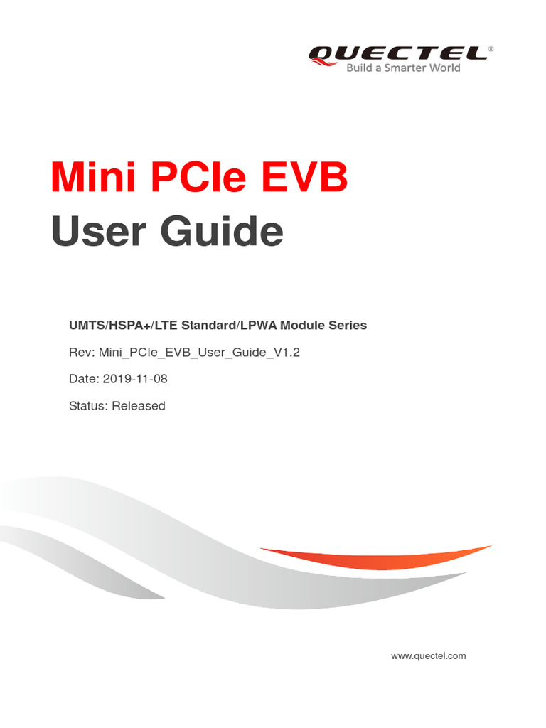 Quectel Mini PCIe EVB User Guide V1.2 | PDF | Usb | Cellular Network