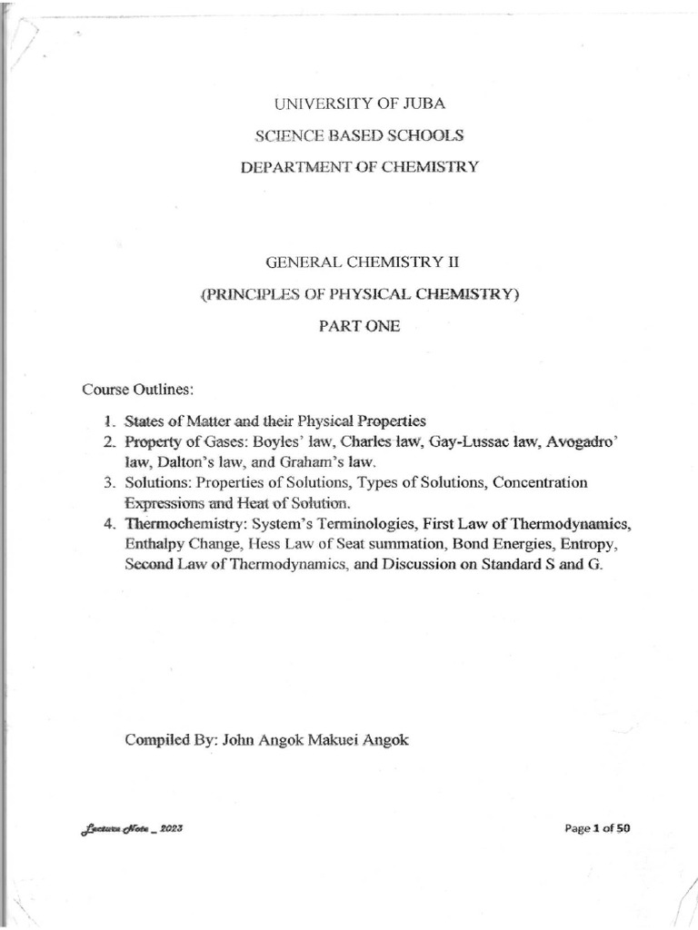 General Chemistry Ii | PDF