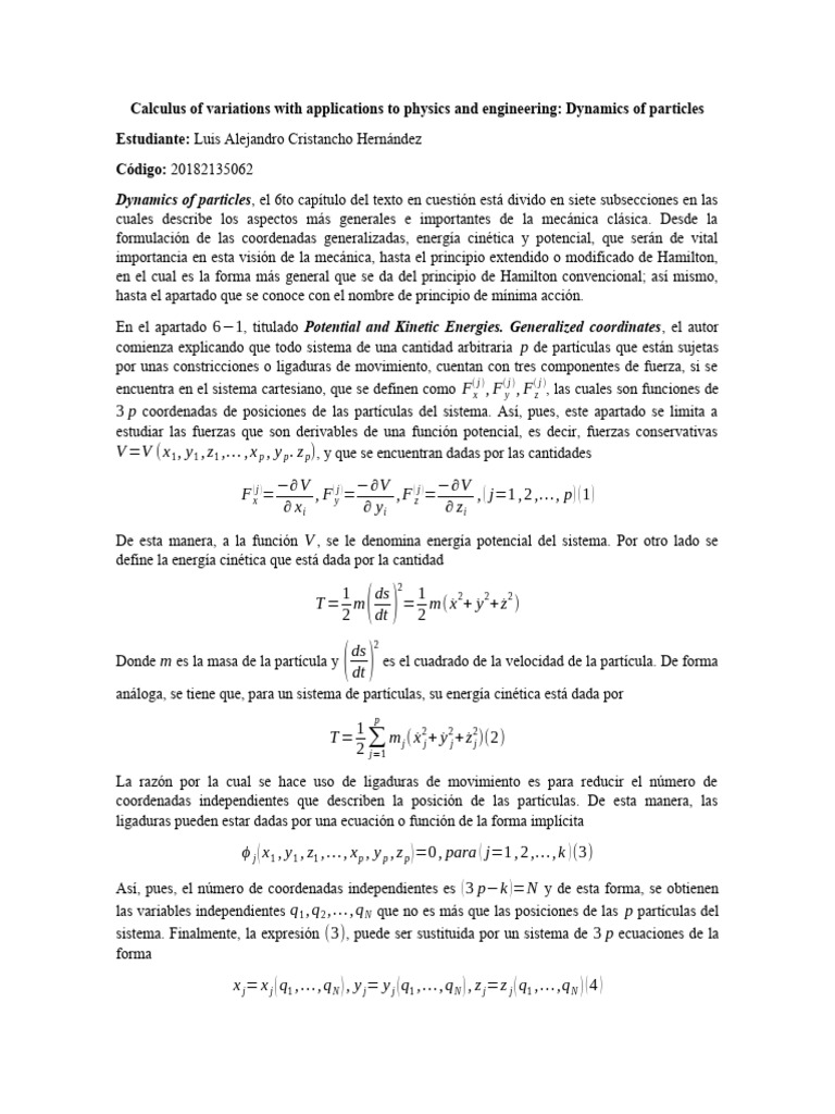Calculus of Variations With Applications To Physics and Engineering | PDF | Ecuación de Euler ...