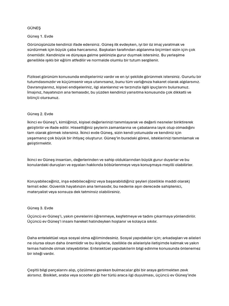 Evlerde Gezegenler | PDF