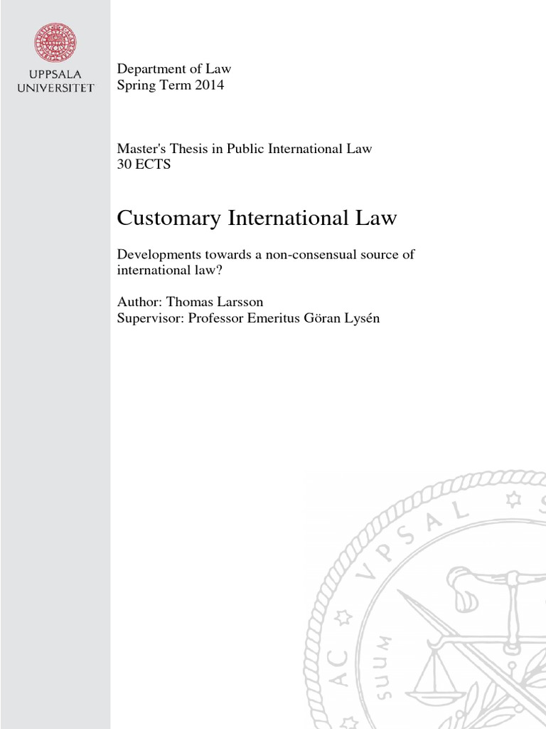 Customary International Law | PDF | International Law | Treaty