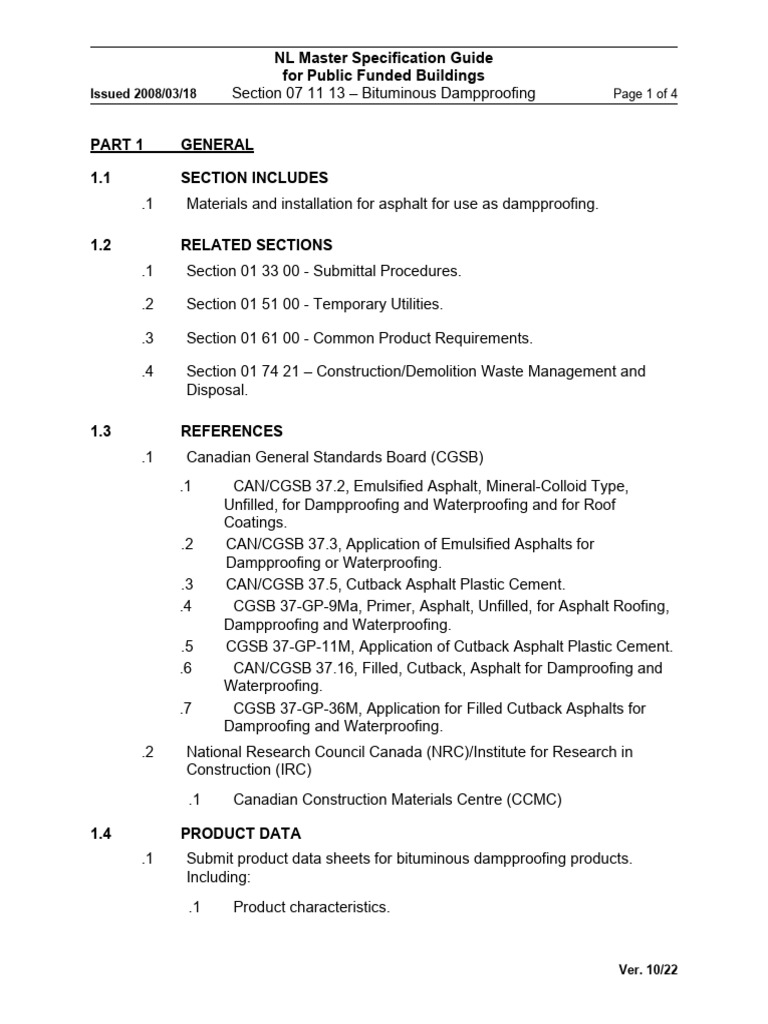 Works Masterspec 071113 | PDF | Building Engineering | Materials