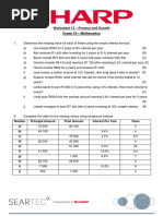 Worksheet 7 Finance Interest Banking and Inflation Grade 11 Math ...