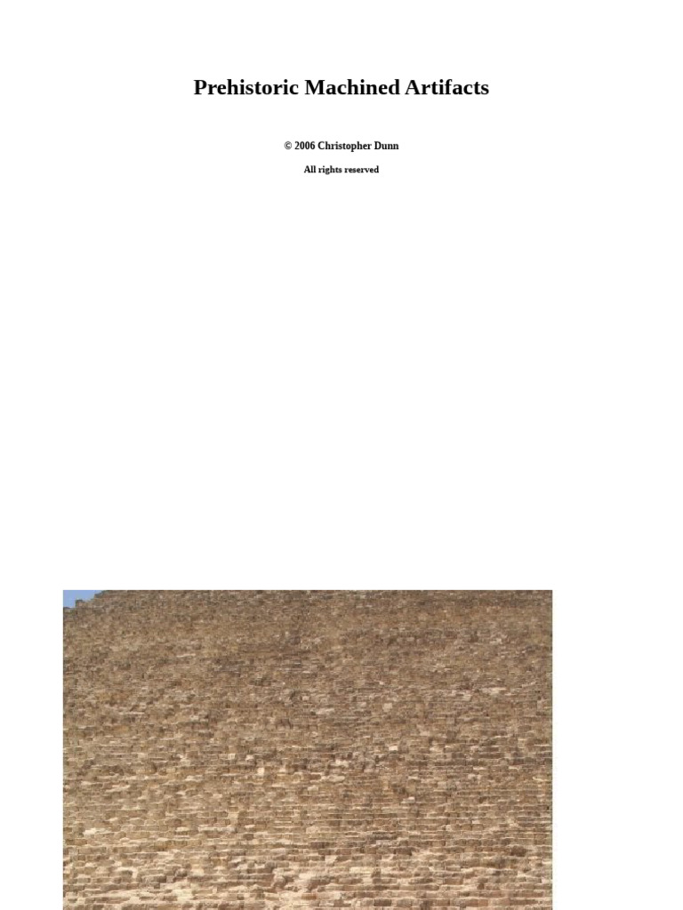 Prehistoric Machined Artifacts Christopher Dunn 2006 | PDF | Granite ...
