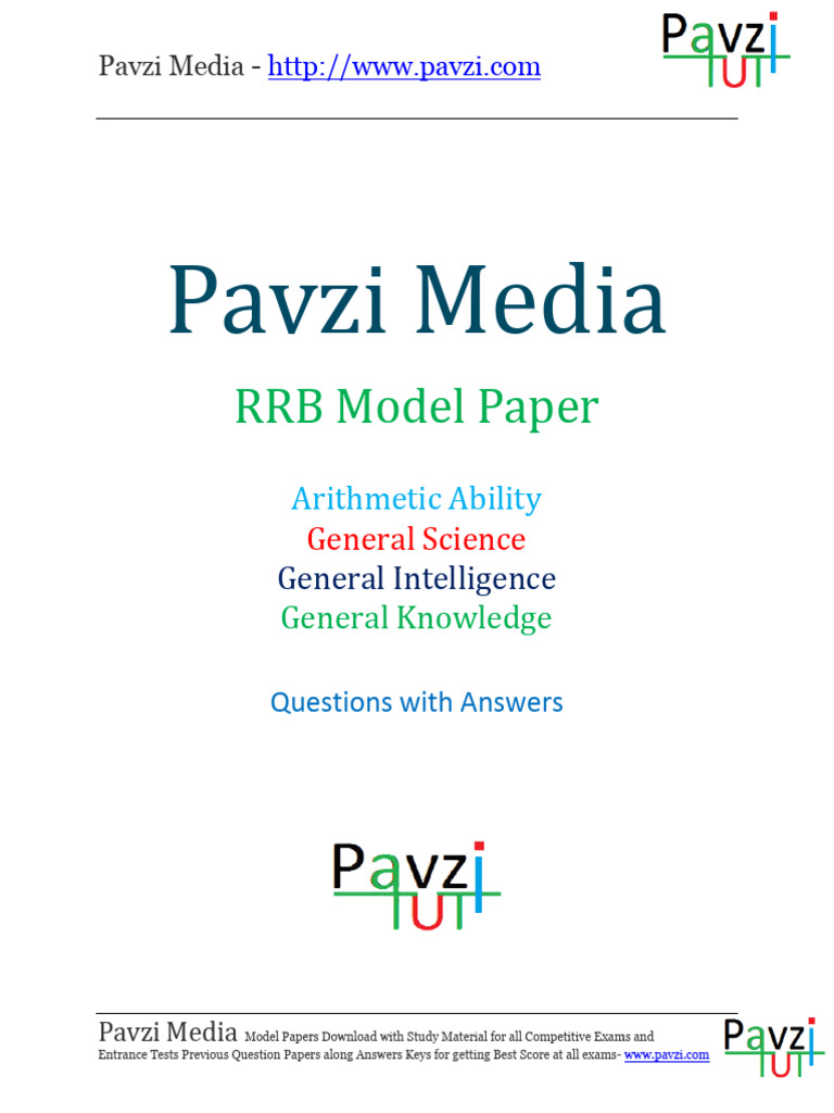 RRB MODEL PAPER 1 | PDF | Cognition | Cognitive Science