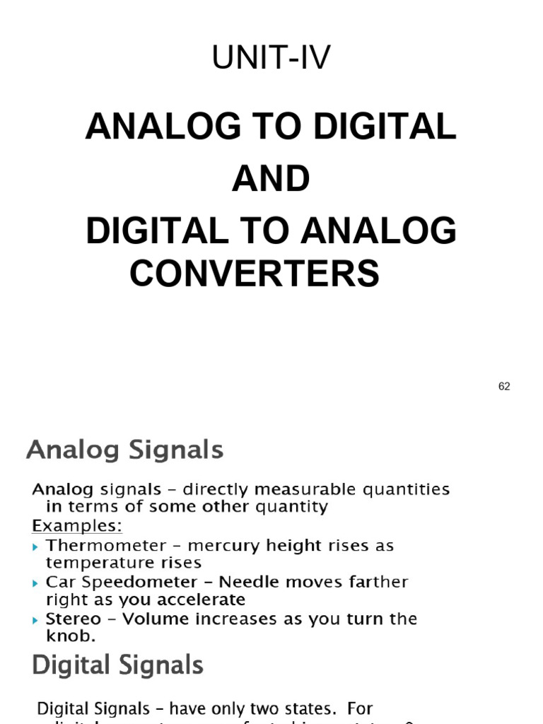 Types of Analog and Digital Converters | PDF