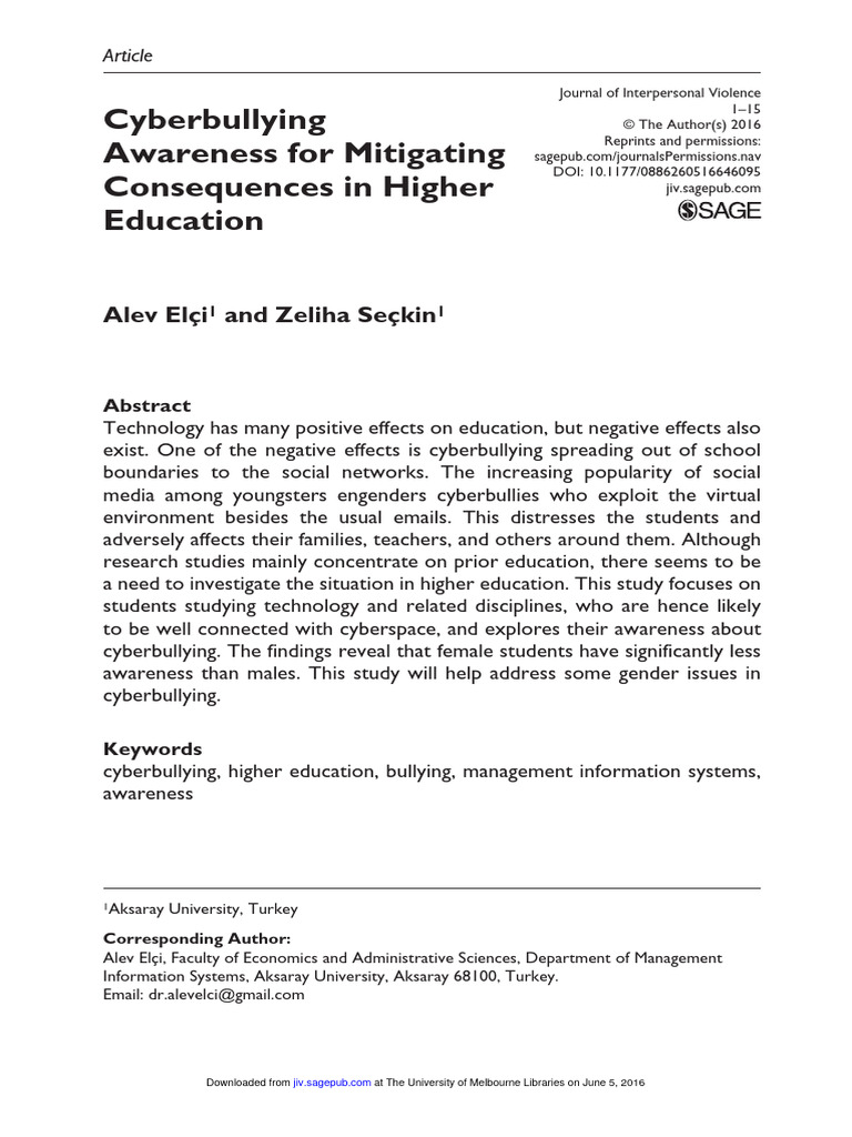 Cyberbullying | PDF | Cyberbullying | Bullying