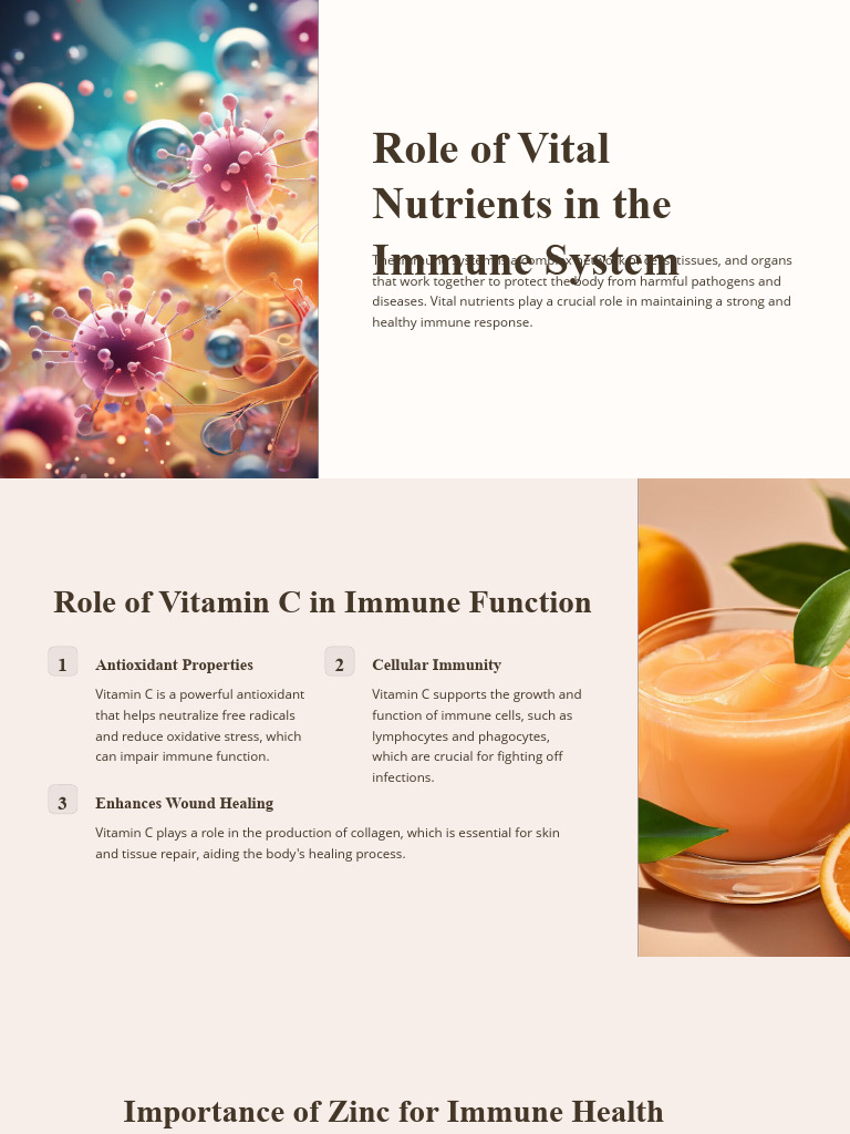 Role of Nutrition in The Immune System | PDF | Immune System | Inflammation
